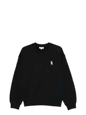 Maison Kitsuné Standing Fox Cotton Sweatshirt - Black