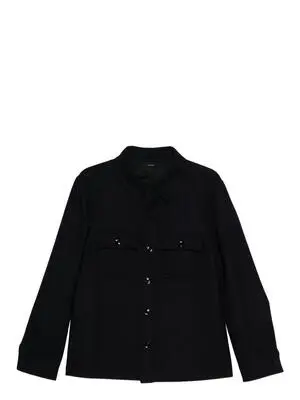 TOM FORD Double Splittable Light Wool Chest Pocket Outershirt - Blue