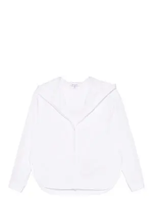 Alaïa Cotton Hooded Shirt - White