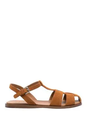 Church's Suede Leather Cage Sandals - Brown