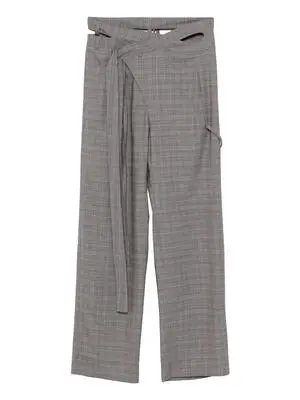 Ottolinger Wool Blend Wrap Trousers - Grey