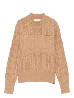 Max Mara Wool And Cashmere Crewneck Jumper - Beige