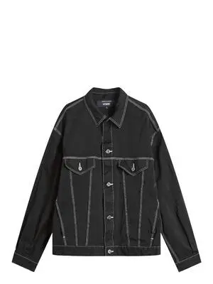 Comme Des Garçons Contrast Stitch Jacket - Black