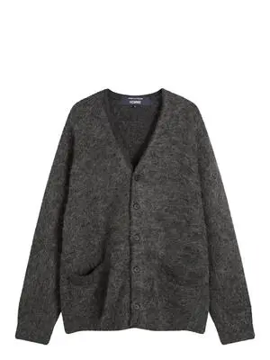 Comme Des Garçons Wool Mohair Cardigan - Top Charcoal