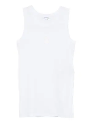 Alexander McQueen Skull Cotton Tank Top - White