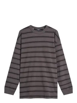 Comme Des Garçons Stripe Long Sleeve T-shirt - Grey