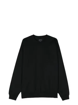 Y3 Logo Cotton Sweatshirt - Black