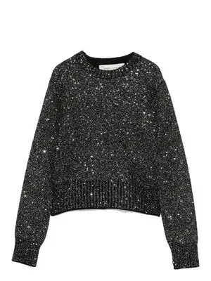 GOLDEN GOOSE Wool Blend Jumper With Sequins - Black