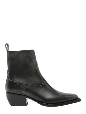 GOLDEN GOOSE Debbie Leather Boots - Black