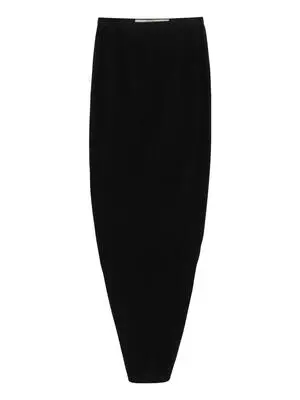 Rick Owens Soft Pillar Wool Long Skirt - Black