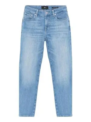 7 For All Mankind Calie Straight Cropped Jeans - Sky Blue