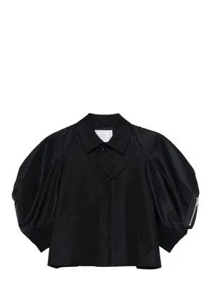 Sacai Cotton And Nylon Jacket - Black