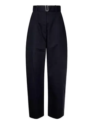Studio Nicholson Round Leg Cotton Trousers - Blue
