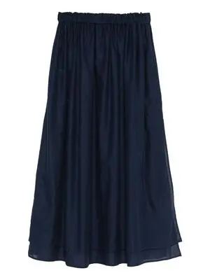 JUCCA Cotton Midi Skirt - Blue