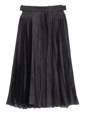 Sacai Carhartt Wip Mixed Media Pleated Skirt Overall Maxi Dress - Black |  Editorialist