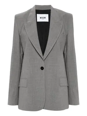 MSGM Classic Jacket With Button - Grey