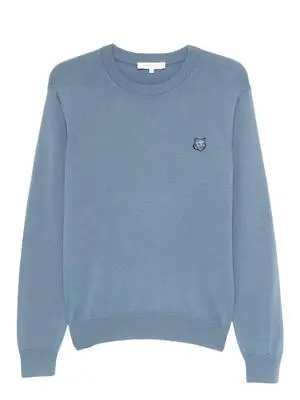 Maison Kitsuné Bold Fox Head Wool Jumper - Blue