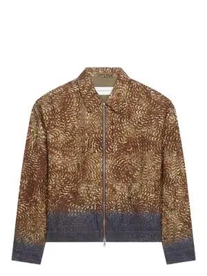 Dries Van Noten Printed Bomber Jacket - Brown
