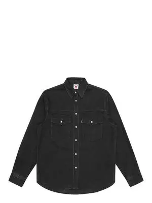 ICECREAM Running Dog Denim Shirt - Black