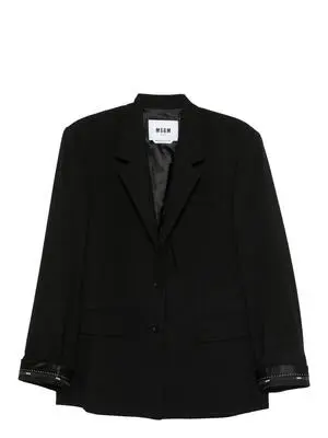 MSGM Double-breasted Blazer - Black