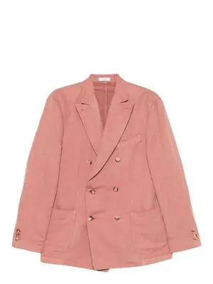 Boglioli Double-Breasted Cotton Jacket Pink