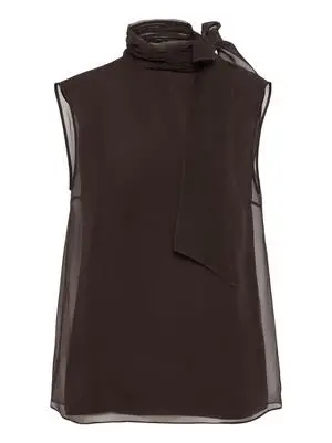 Max Mara Silk Tank Top Brown