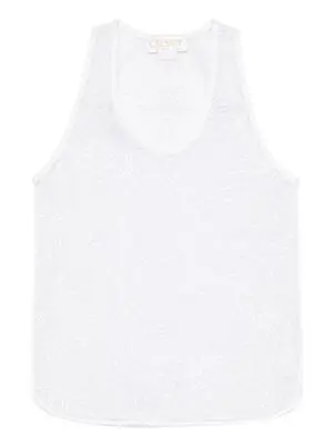 Max Mara Silk Tank Top White