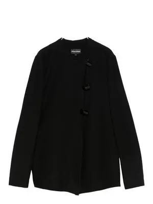 Emporio Armani Cotton Single-breasted Jacket - Black