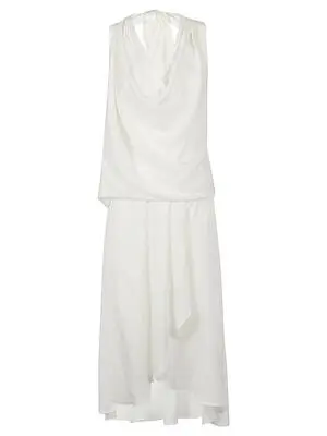 NOUVELLE SILK95FIVE Worth Ave Silk Short Dress - White