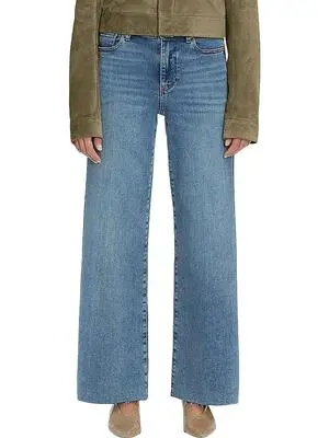 FRAME Le Pixie High Rise Slim Palazzo Jeans - Flip Raw After