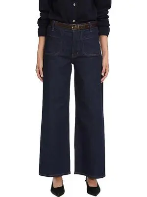 FRAME Le Pixie High-rise Slim Palazzo Jeans - Rinse