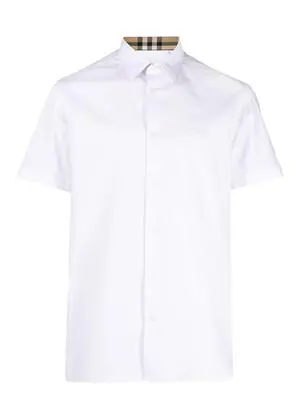 Burberry Ekd Logo Cotton Shirt - White