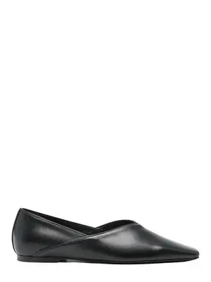 TOTEME Everyday Leather Flats - Black
