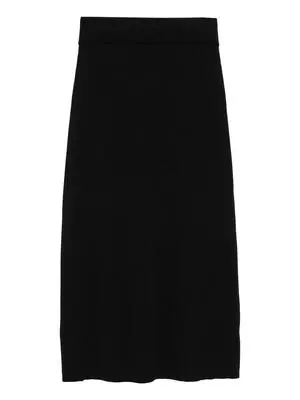 TOTEME Knitted Long Skirt - Black