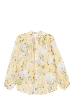 Zimmermann Acacia Printed Blouse - Yellow