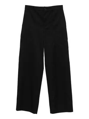 Loewe Cotton And Silk Cargo Trousers - Black