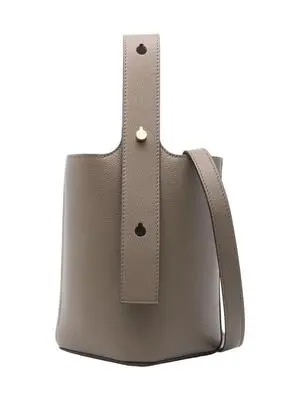 Loewe Mini Leather Bucket Bag - Grey