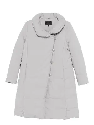 Emporio Armani Nylon Midi Down Jacket - Silver