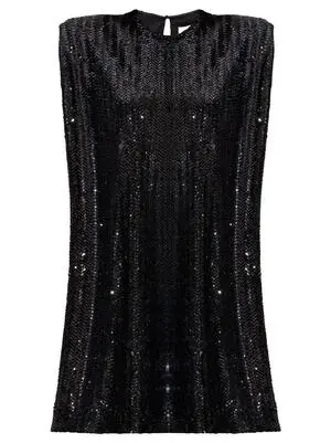 GOLDEN GOOSE Sequined Mini Dress - Black