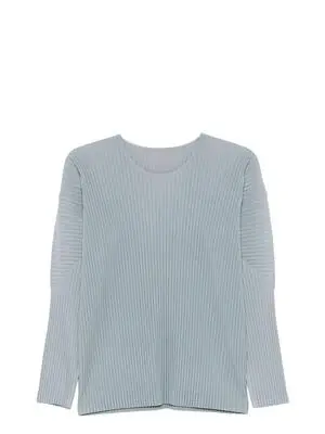 Issey Miyake Pleated T-shirt - Grey