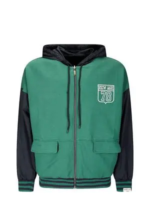 GOLDEN GOOSE Organic Cotton Reversible Hoodie - Green