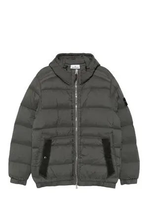 Stone Island Short Hooded Down Jacket - Grey