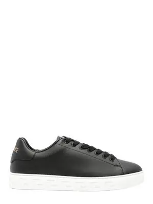 Versace Greca Leather Sneakers - Black
