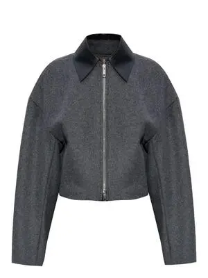 Rick Owens Wool Zipped Jacket - Grey
