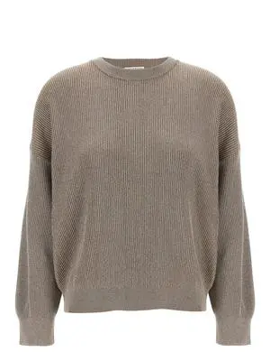 Brunello Cucinelli Cotton Crewneck Sweater - Brown