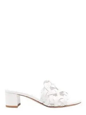 GIANVITO ROSSI Amalfi Leather Sandals - White