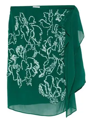 Dries Van Noten Embroidered Sima Skirt - Green