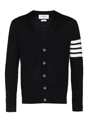 Thom Browne 4-bar Wool Cardigan - Blue