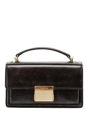 GOLDEN GOOSE Venezia Small Leather Handbag - Black