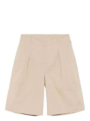 LEMAIRE Cotton Bermuda Trousers - Beige